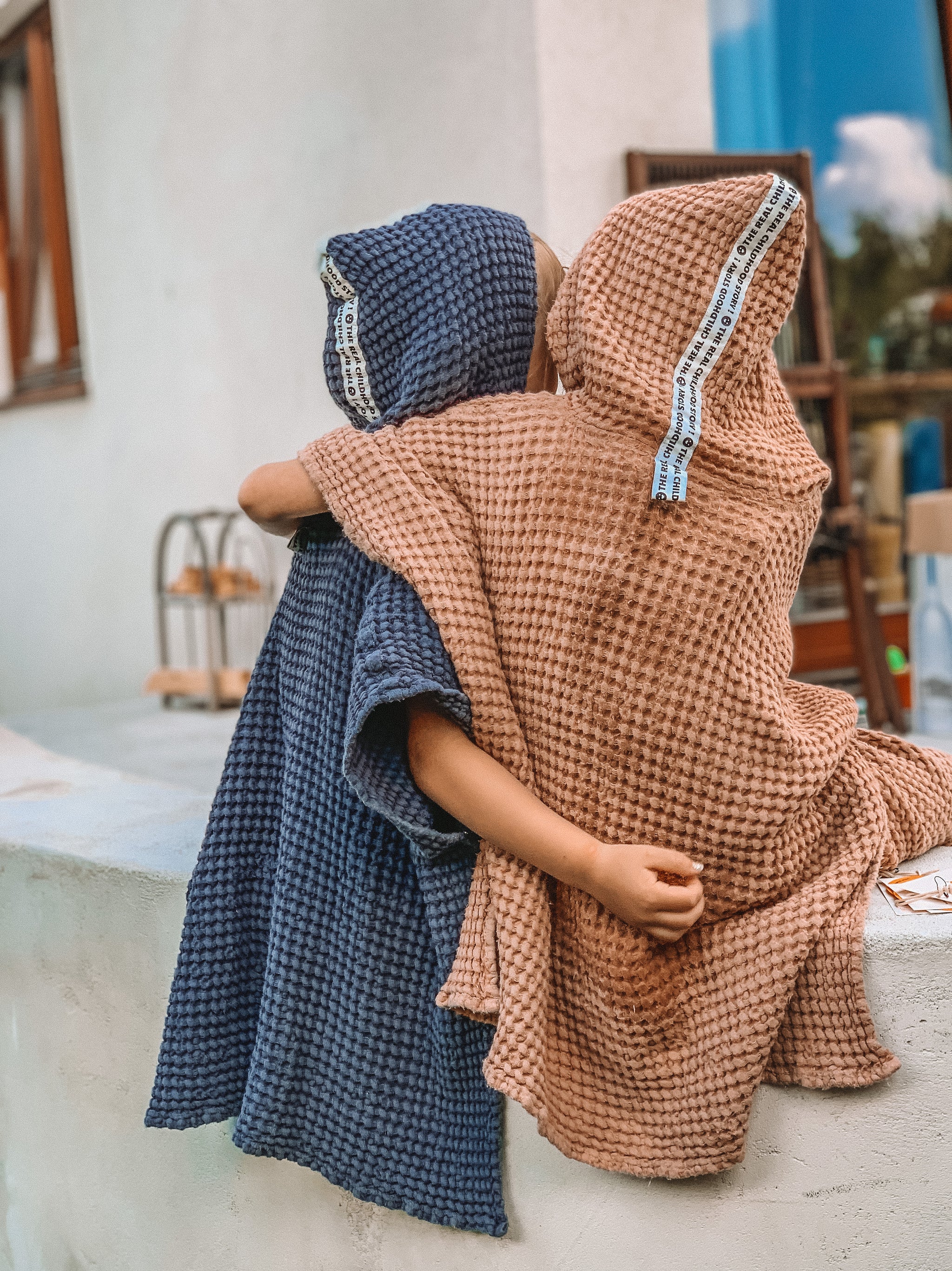 waffle poncho/cinamon – lovunique